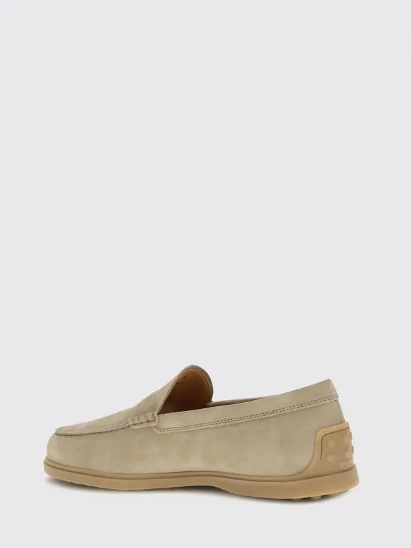 TOD'S Suede Loafers - Ecru