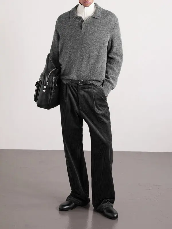 CORRIDOR Baby Alpaca-blend Polo Sweater
