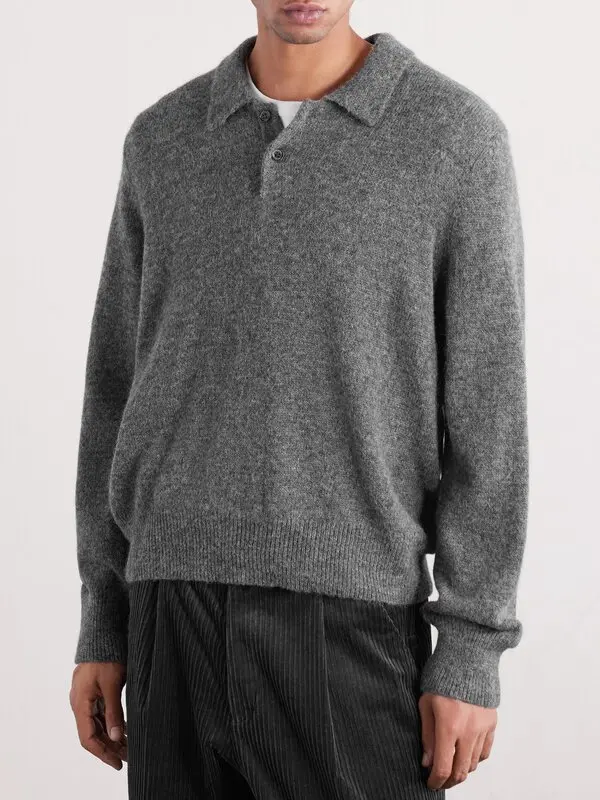 CORRIDOR Baby Alpaca-blend Polo Sweater
