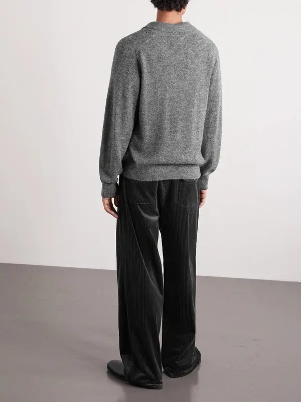 CORRIDOR Baby Alpaca-blend Polo Sweater