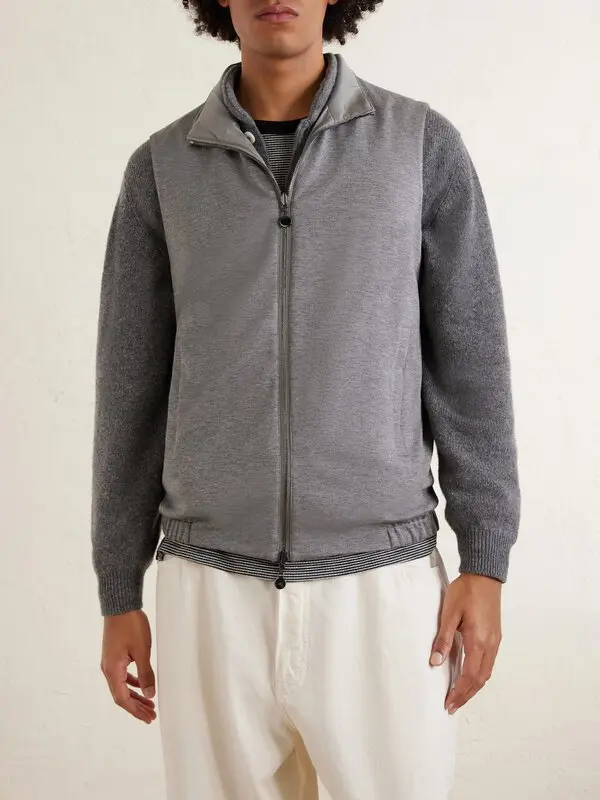 Kiton Reversible Shell And Jersey Gilet