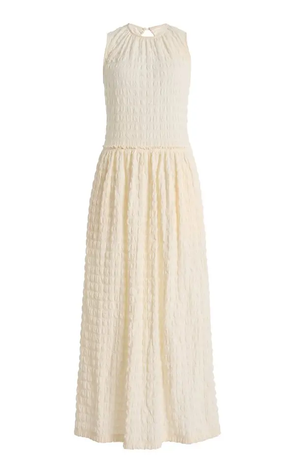 Proenza Schouler White Label Zoira Textured Midi Dress - White