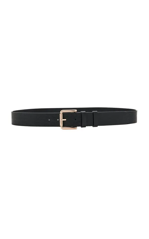 Max Mara Leather Braided Belt - Black