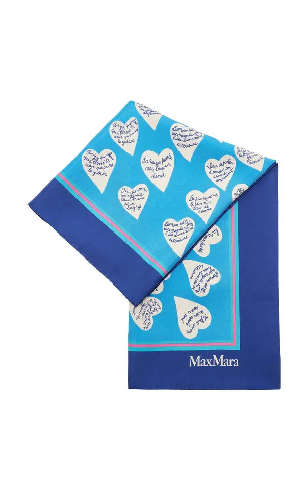 Max Mara Silk Foulard - Navy