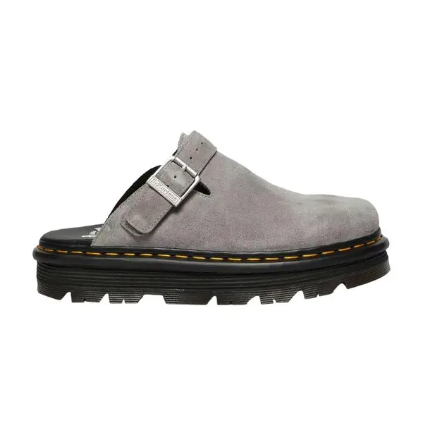 Dr. Martens Zebzag Suede Slingback Platform Mule - Grey