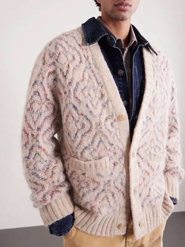 CORRIDOR Somatic Space-dyed Alpaca-blend Cardigan