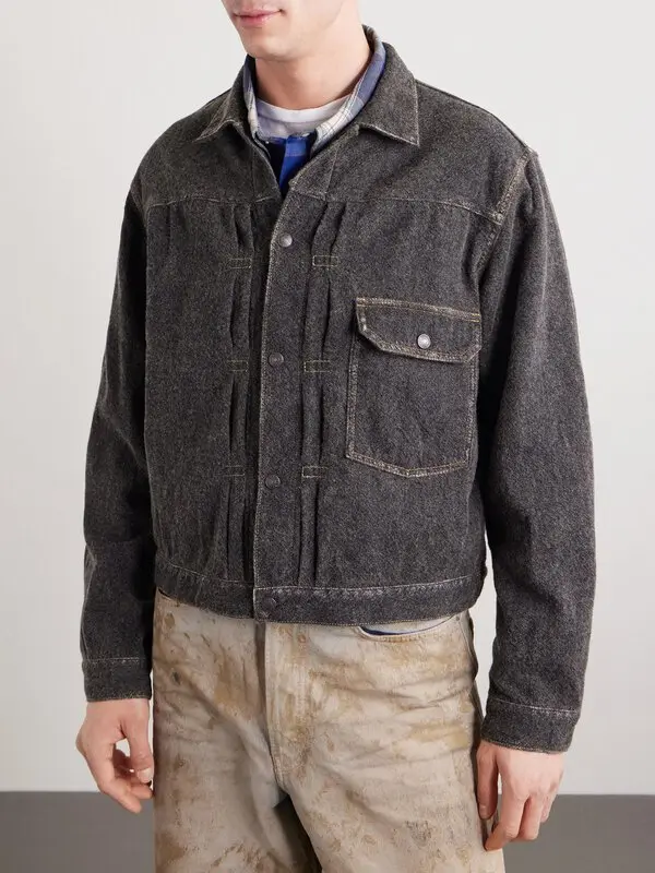Kapital Cropped Cotton-blend Twill Jacket - Gray
