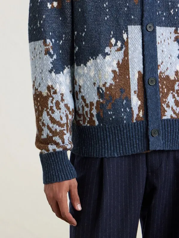 Officine Générale Terry Jacquard-knit Cardigan