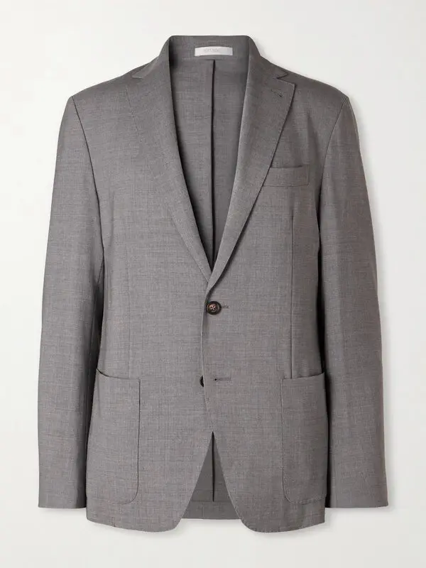Eleventy Wool-blend Suit Jacket - Gray
