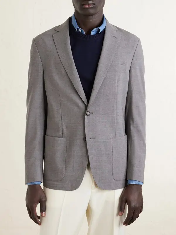 Eleventy Wool-blend Suit Jacket - Gray