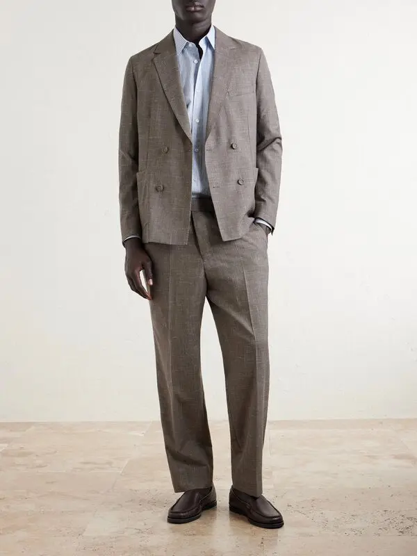 Officine Générale Leon Wool, Silk And Linen-blend Suit Jacket