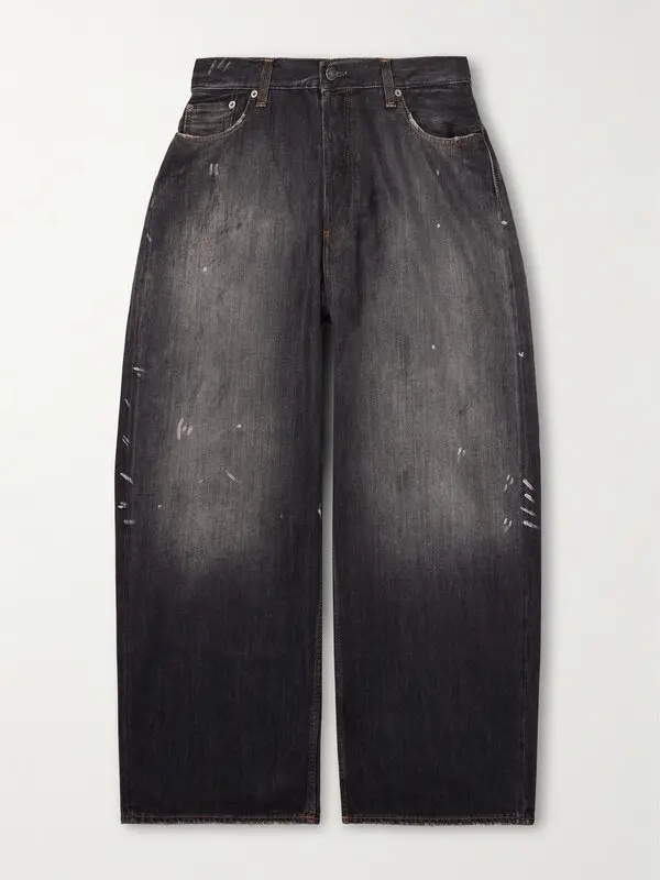 Acne Studios Paint-splattered Wide-leg Jeans