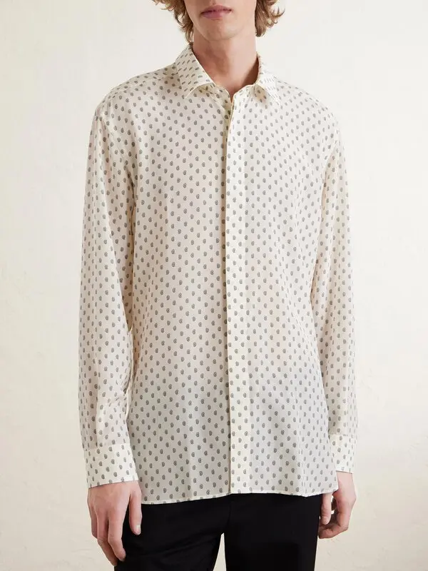 TOM FORD Paisley-print Silk Crepe De Chine Shirt