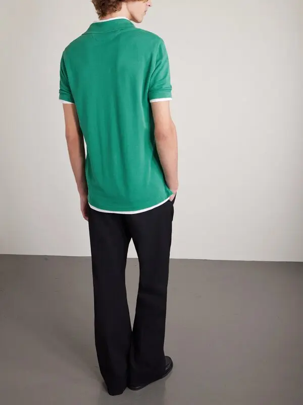 TOM FORD Slim-fit Lyocell And Cotton-blend Piqué Polo Shirt