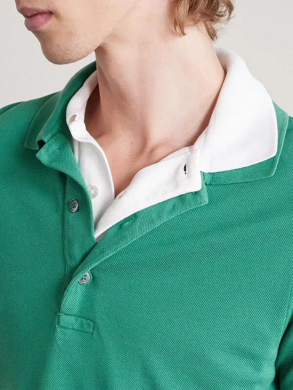 TOM FORD Slim-fit Lyocell And Cotton-blend Piqué Polo Shirt