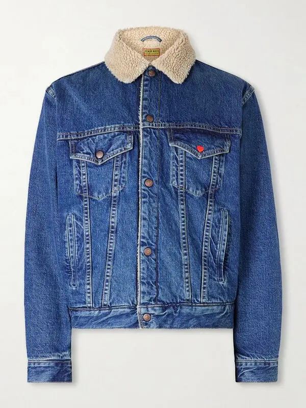 HUMAN MADE Fleece-lined Denim Jacket - Blue