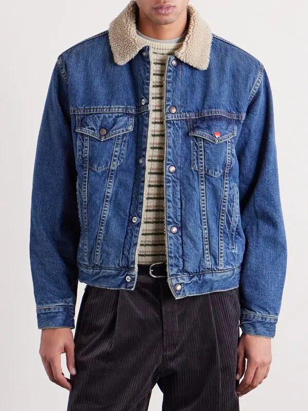 HUMAN MADE Fleece-lined Denim Trucker Jacket - Blue