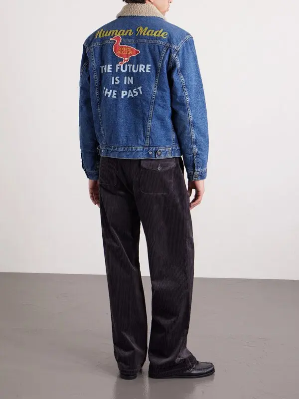 HUMAN MADE Fleece-lined Denim Trucker Jacket - Blue