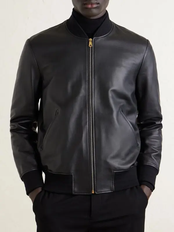 Paul Smith Leather Bomber Jacket