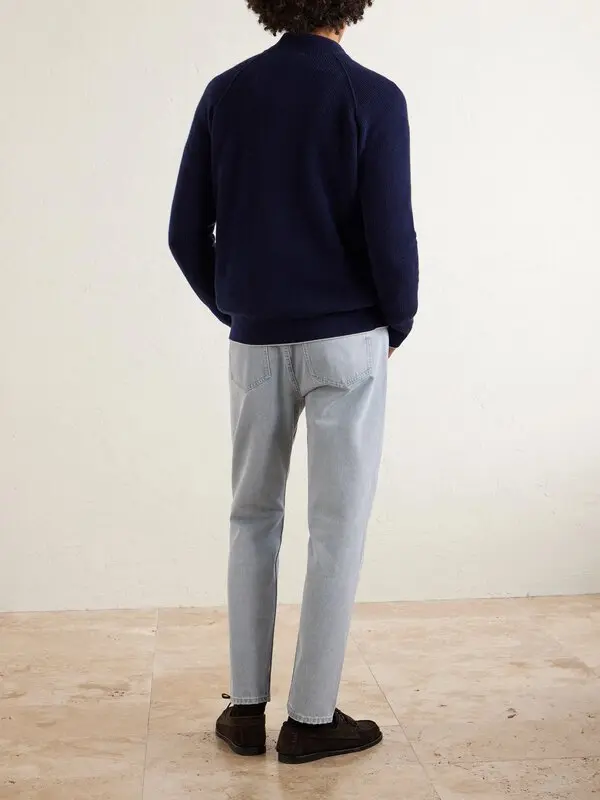 Eleventy Cashmere Zip-up Sweater - Blue
