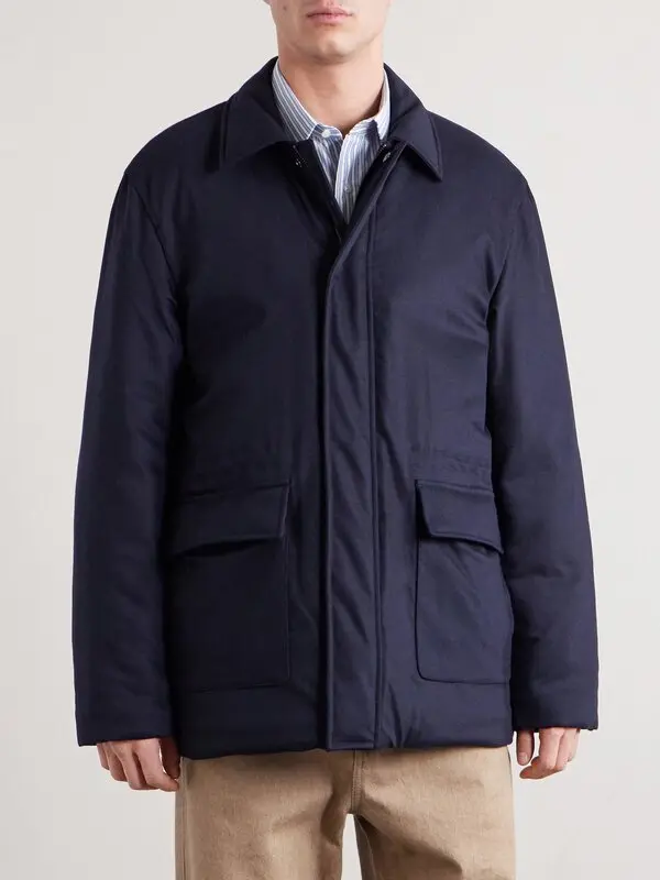 Sunspel Padded Wool-blend Field Jacket