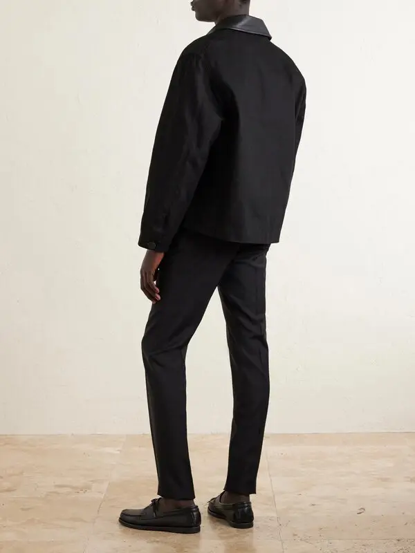 SLOWEAR Slim-leg Virgin Wool Drawstring Trousers