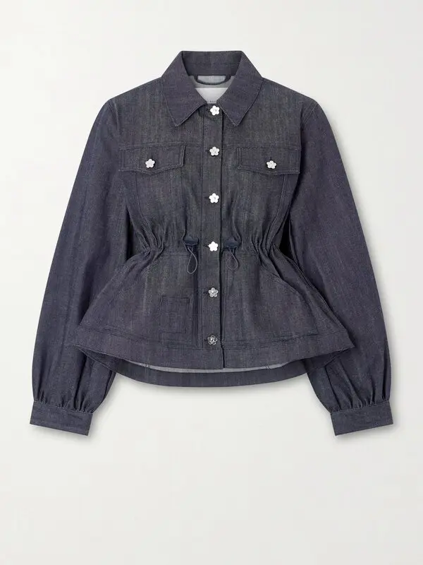 Cecilie Bahnsen Cbcandida Peplum Denim Jacket - Blue