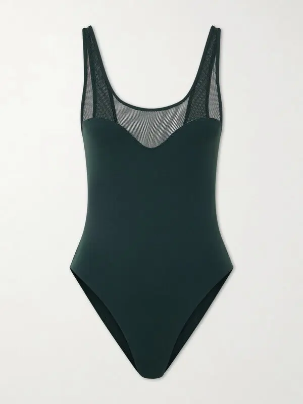 ERES Charisme Mesh Panel Swimsuit - Green