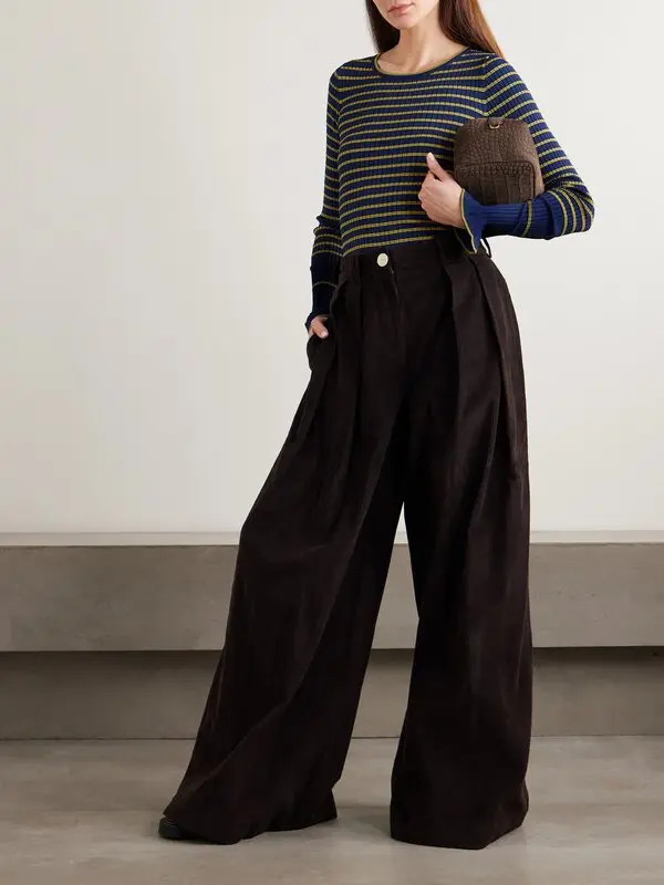 Proenza Schouler White Label Ribbed-knit Striped Sweater - Blue