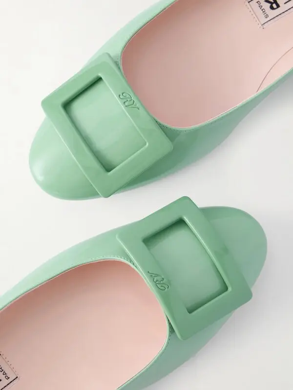 ROGER VIVIER Gommettine Ballet Flats - Green