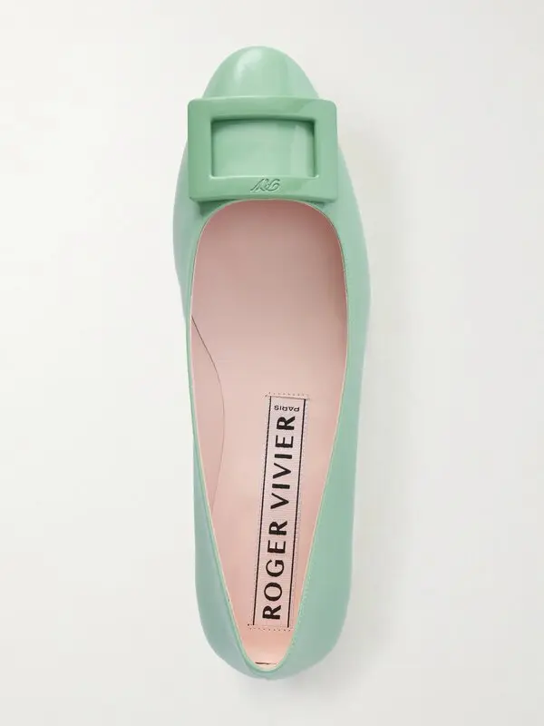 ROGER VIVIER Gommettine Ballet Flats - Green