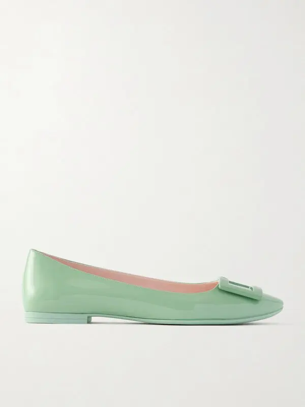 ROGER VIVIER Gommettine Ballet Flats - Green