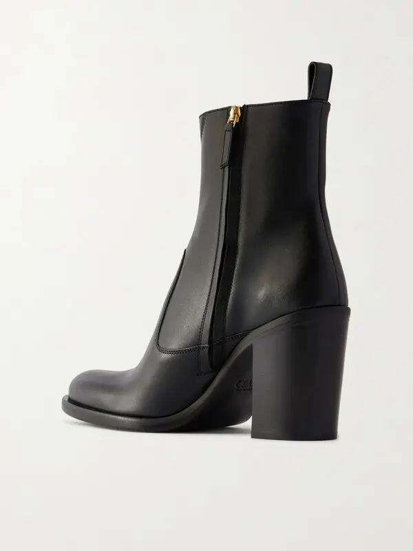 Chloé Phoenix Leather Ankle Boots - Black
