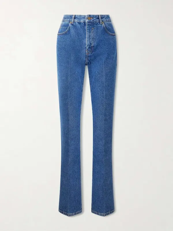Balmain High-rise Bootcut Jeans - Light Denim