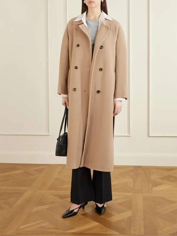 Theory Double-breasted Wool And Cashmere-blend Coat