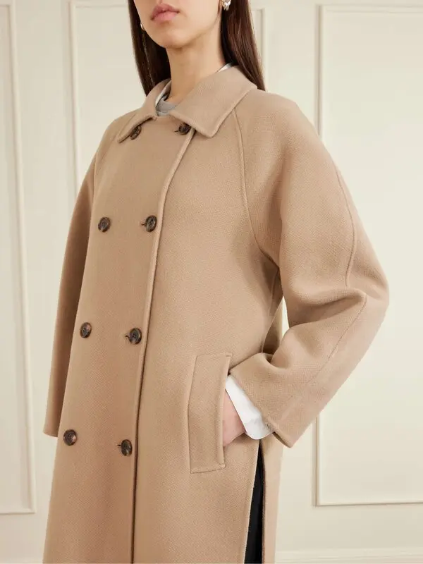 Theory Double-breasted Wool And Cashmere-blend Coat