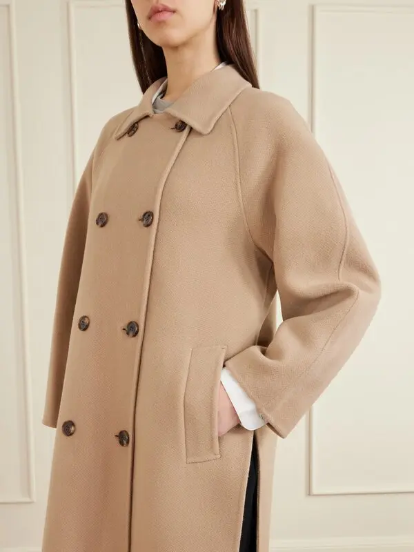 Theory Double-breasted Wool And Cashmere-blend Coat