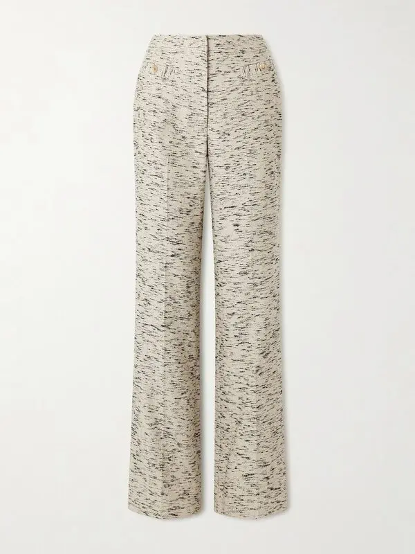 Ulla Johnson Blanca Tweed Straight-leg Trousers - Gray