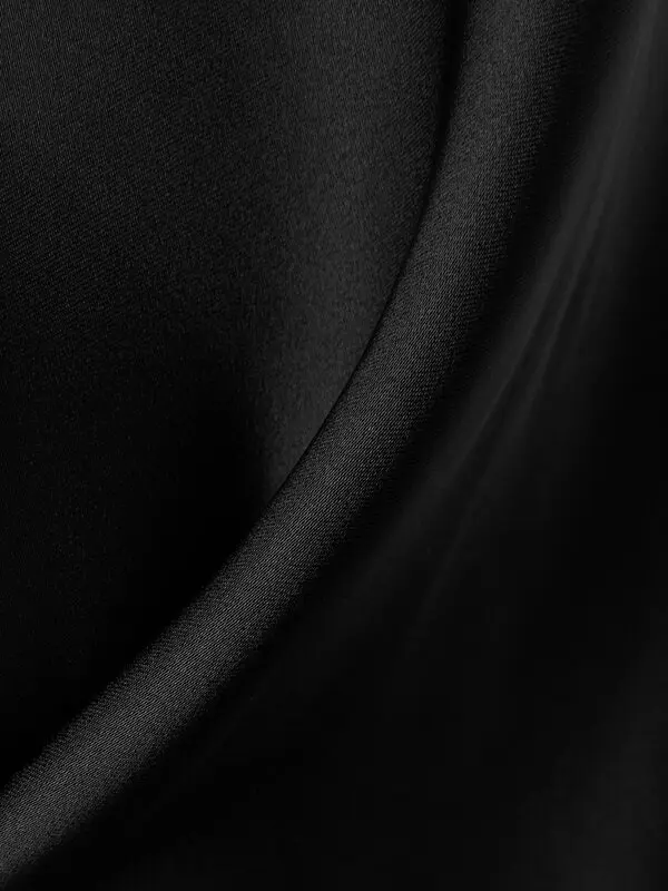 Khaite Taja Satin Maxi Dress - Black