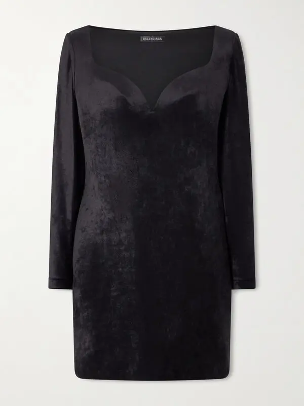 Balenciaga Stretch-velvet Mini Dress