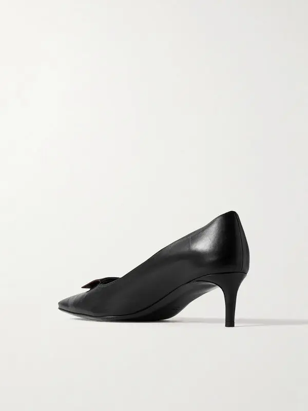 Khaite Celia Pocket Leather Pumps - Black