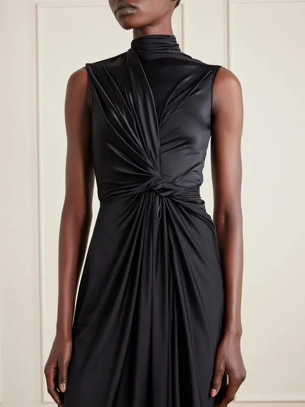 green emerald velvet dress Balenciaga // Velvet Gathered Mini Dress – VSP Consignment main image 1