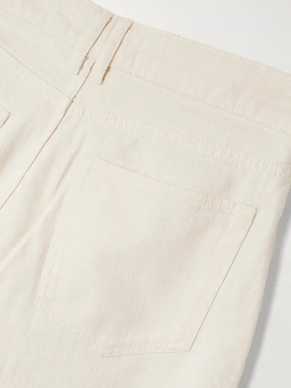 S.S.DALEY Ivy Pleated Cropped Barrel-leg Jeans