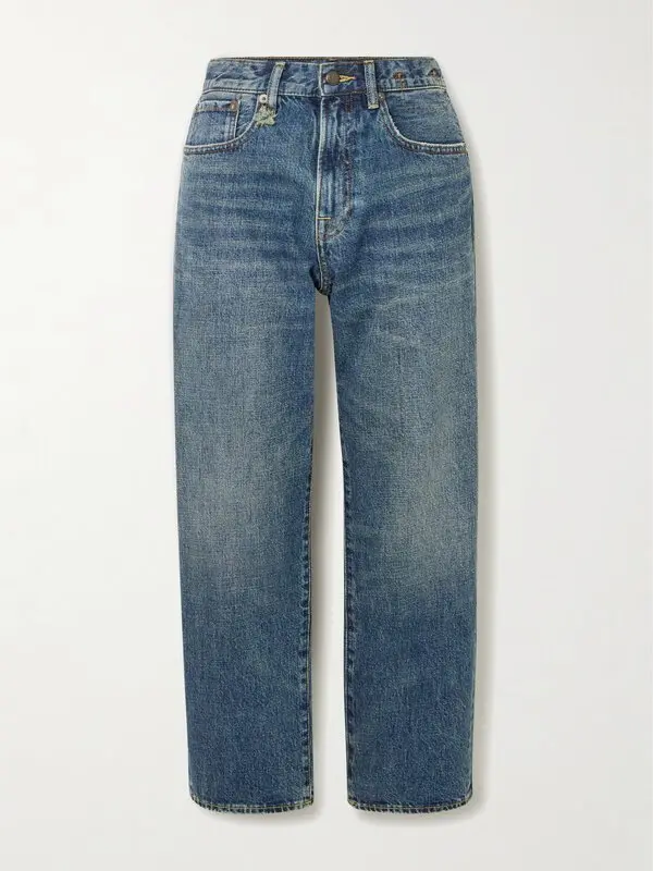 R13 Boyfriend Distressed Straight-leg Jeans - Blue