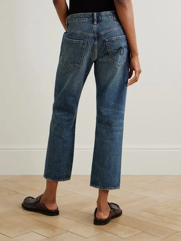 R13 Boyfriend Distressed Straight-leg Jeans - Blue