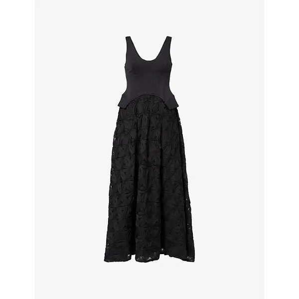 Simkhai Bryony Bustier Woven Midi Dress