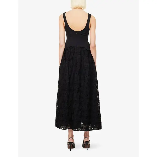 Simkhai Bryony Bustier Woven Midi Dress