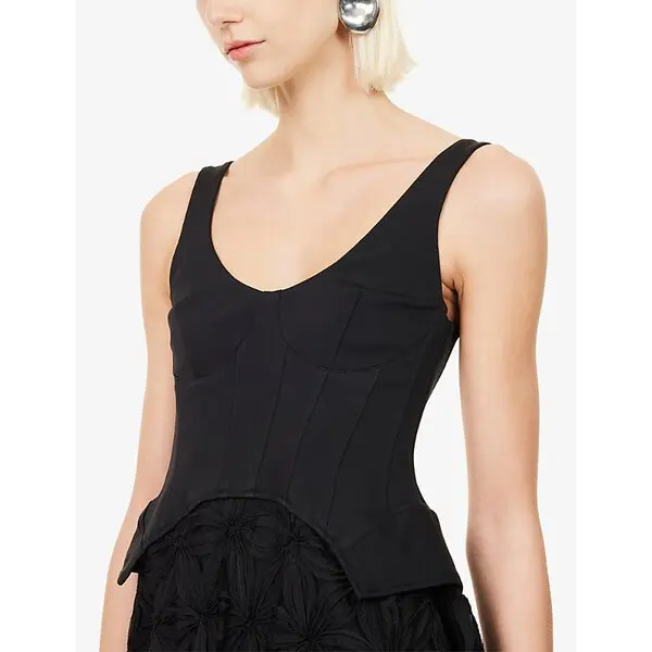 Simkhai Bryony Bustier Woven Midi Dress
