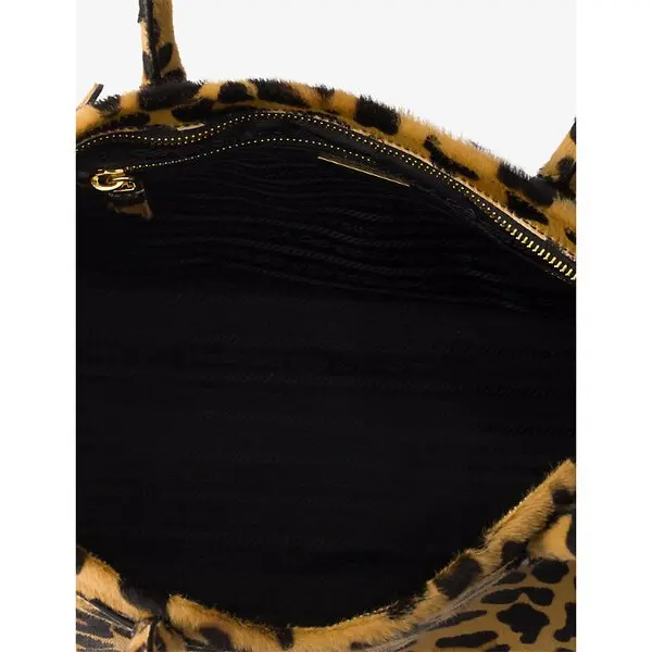 Prada Printed Leather Handbag - Neutral
