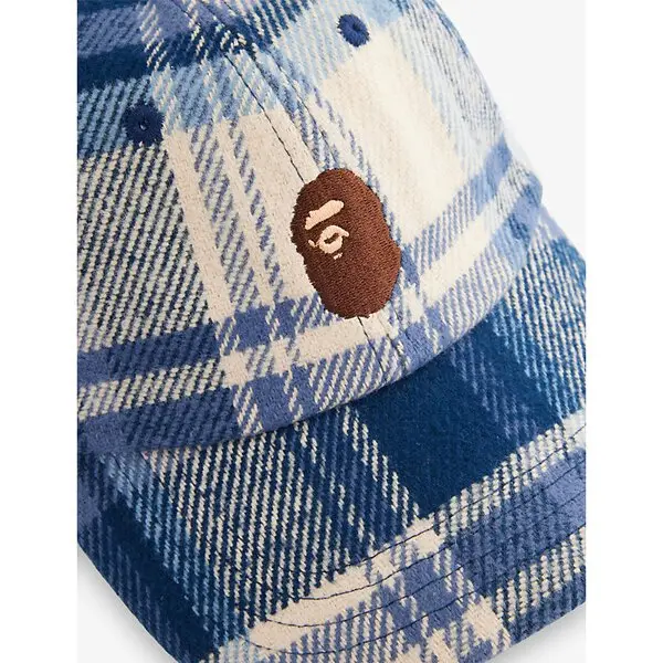 A BATHING APE Check-pattern Brand-embroidered Baseball Cap